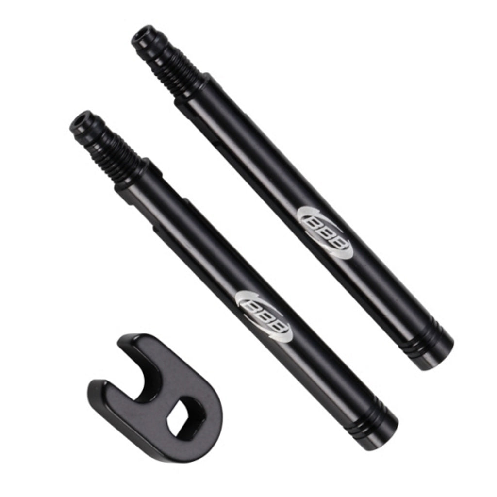 BBB Valve Extender Pair 50mm for removable core tubes (tool included) – 99bikes.co.nz