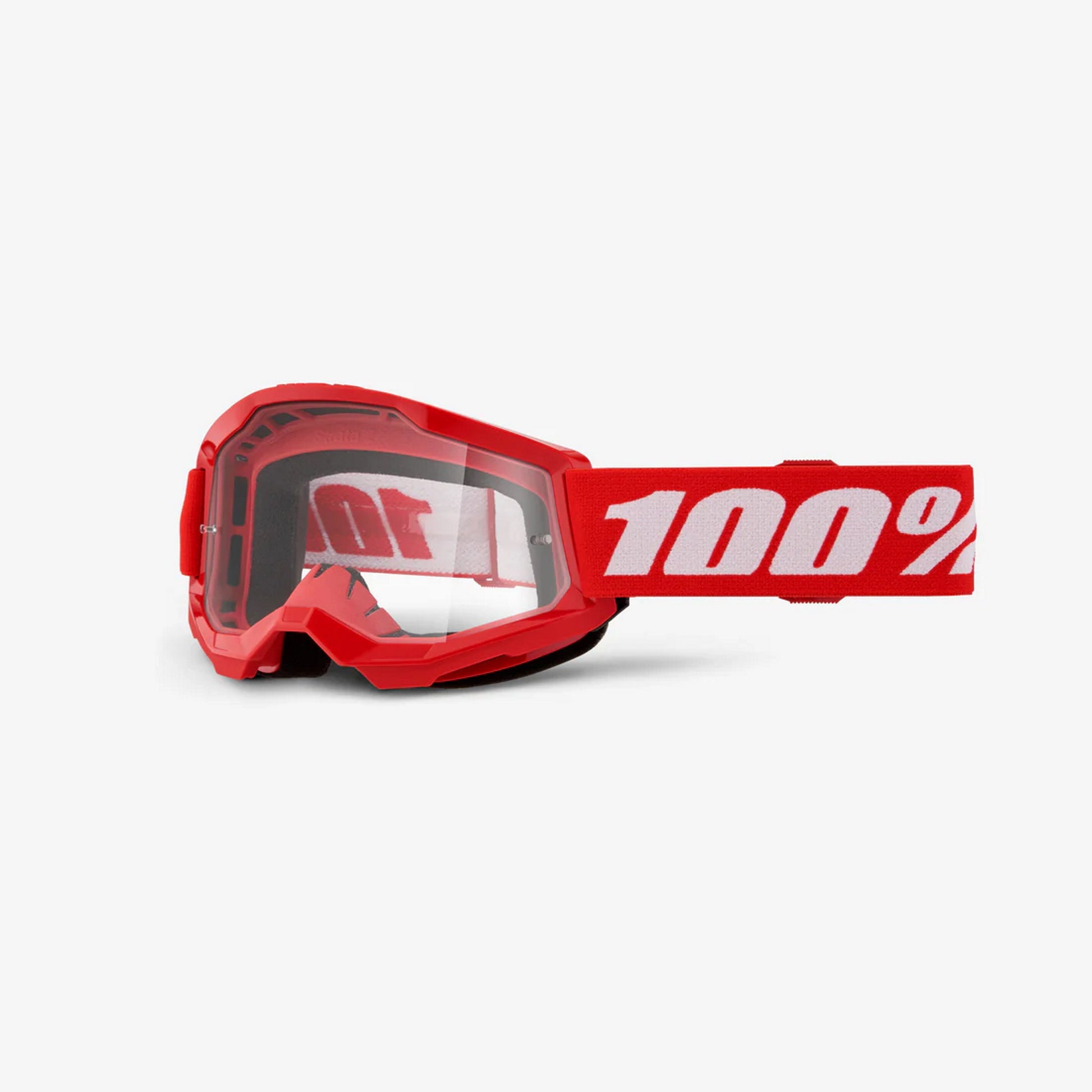 100% STRATA 2 Youth Goggle Red with Clear Lens – 99bikes.co.nz
