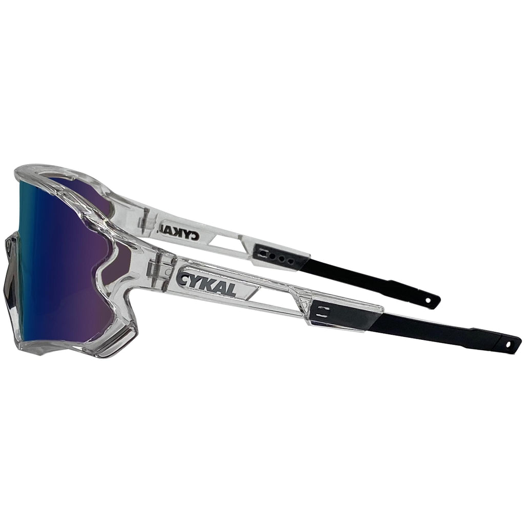 Cykal Enduro Sunglasses Clear - Blue Flash Lens – 99bikes.co.nz