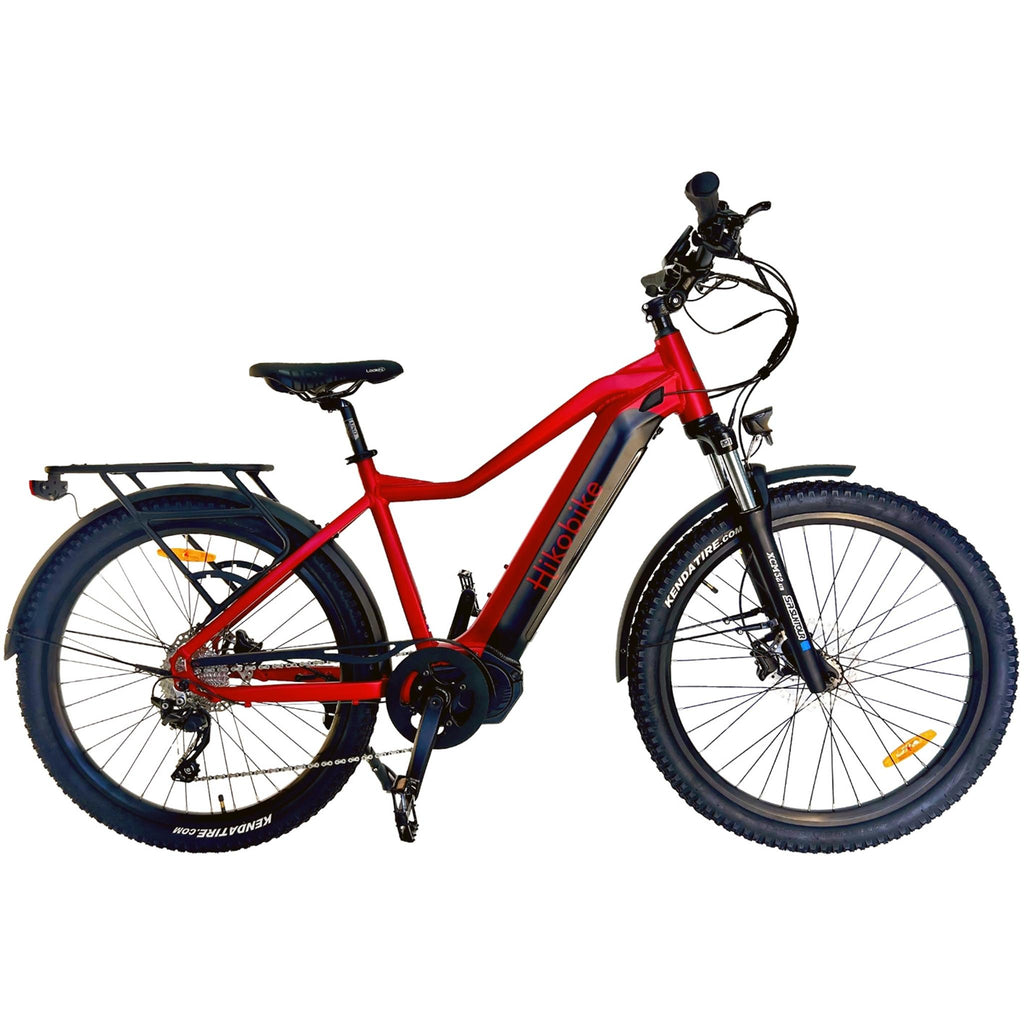 Hiko Ascent Electric Hybrid Bike 840Wh Battery Red – 99bikes.co.nz