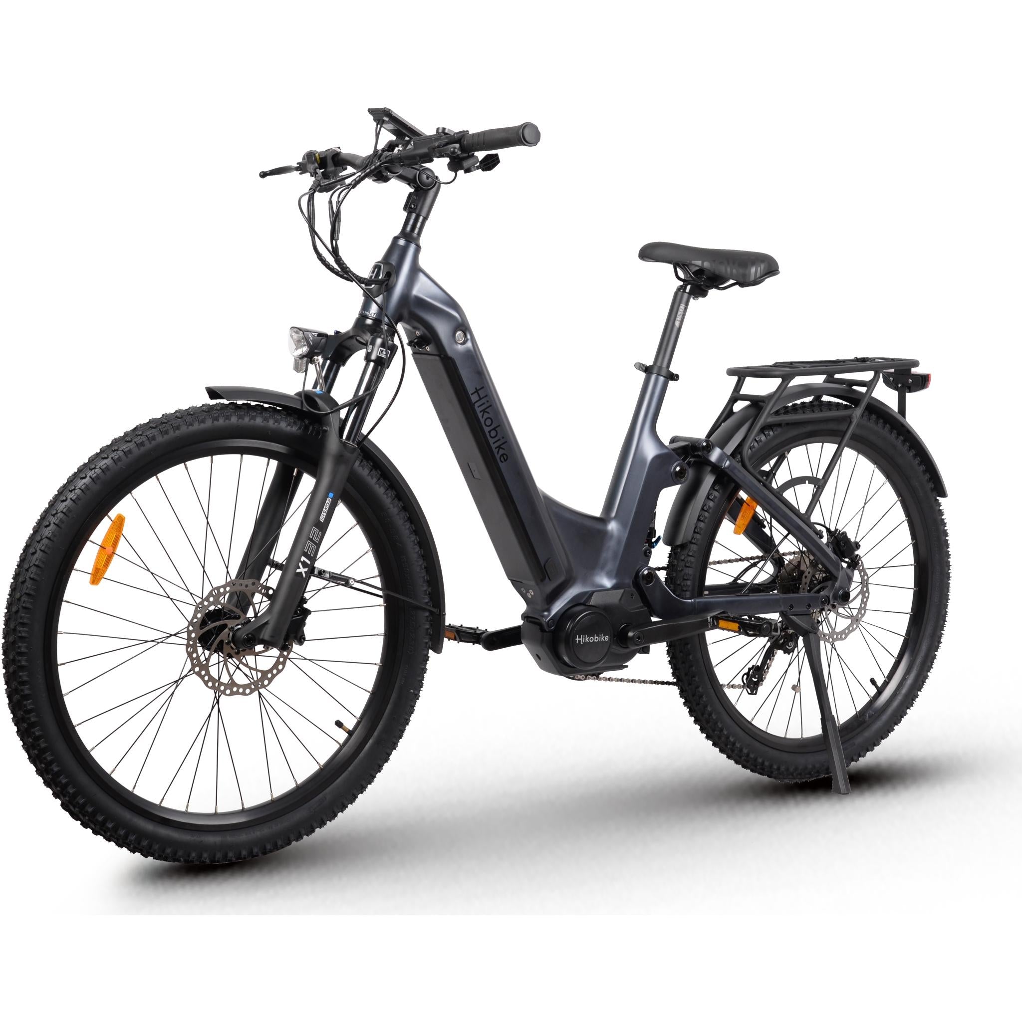 Hiko Patrol 27.5" Electric Hybrid Bike 720Wh Gunmetal Grey – 99bikes.co.nz