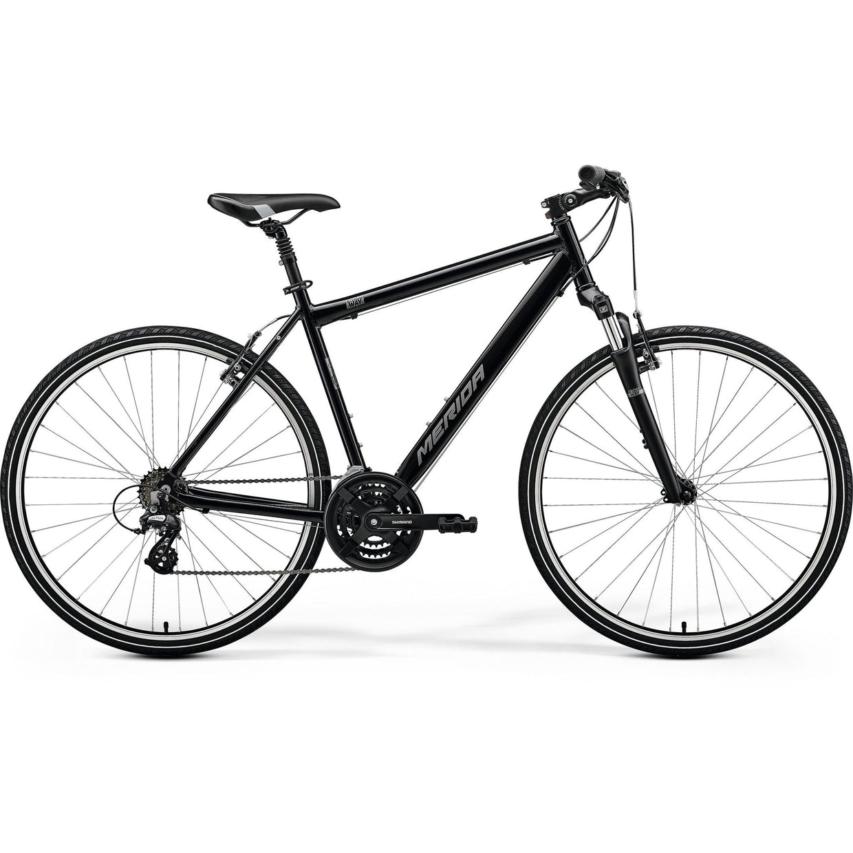 Merida Crossway 10-V Hybrid Bike Black/Silver – 99bikes.co.nz
