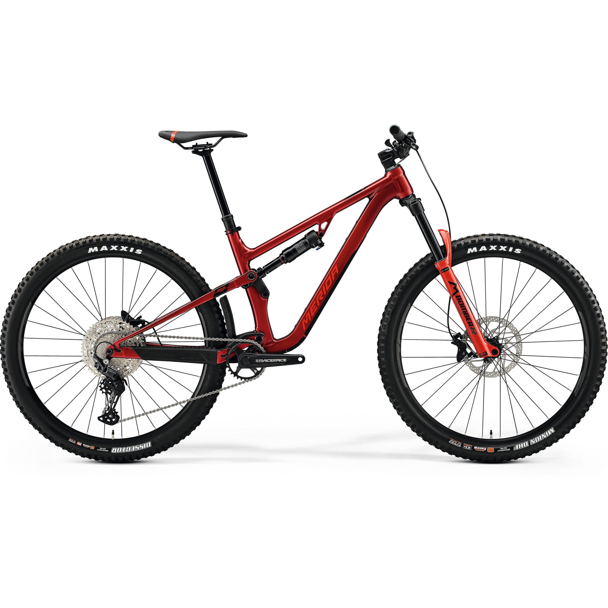 Merida One Forty 500 Enduro Bike Silk Dark Strawberry/Black – 99bikes.co.nz