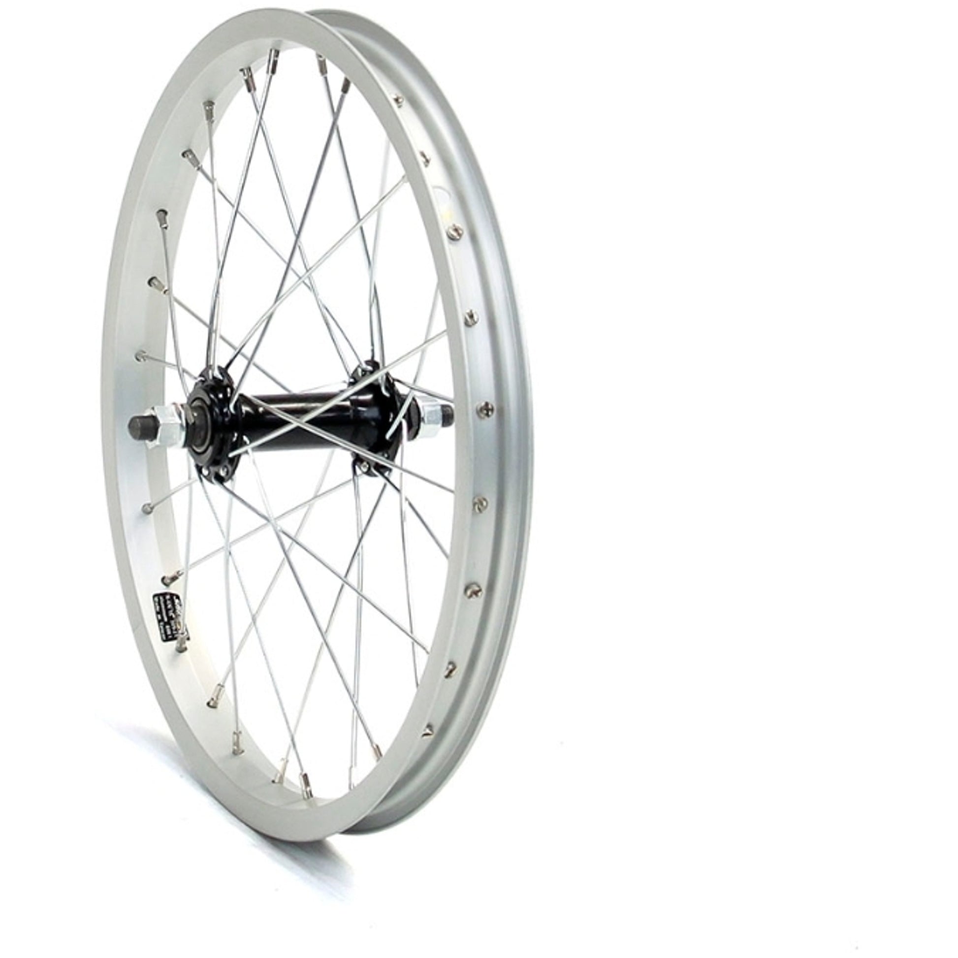 On Track Wheel 16 x 1.75c Front Alloy Slv Rim / Black Hub – 99bikes.co.nz