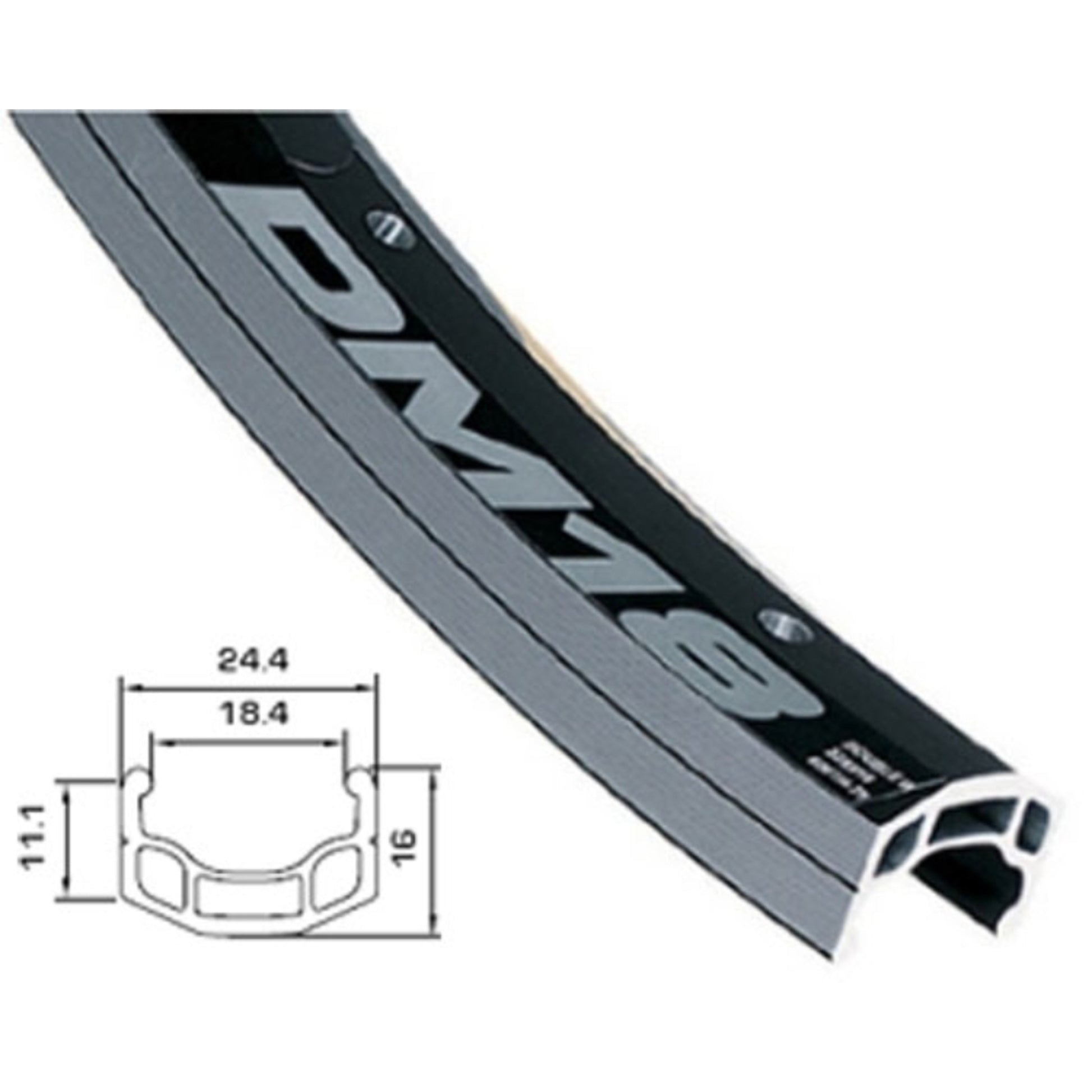 Rim 700c 36H Alex Dm18 Black Cnc/Eye (CSW/SSE) 620Gms (622x18 ...