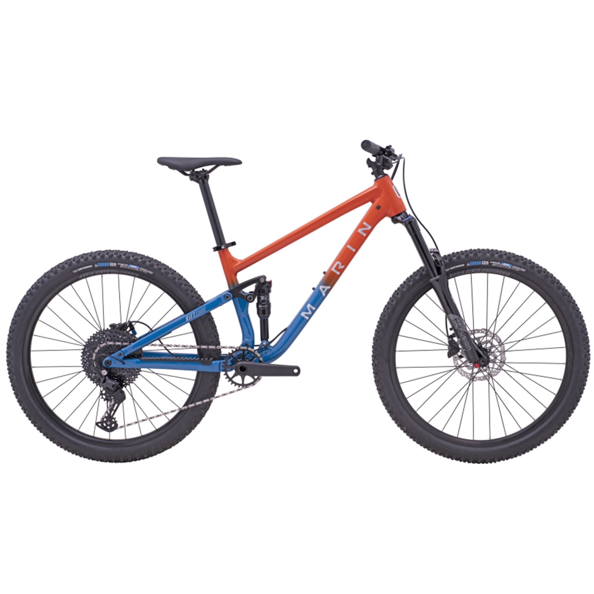 Marin Rift Zone 1 Trail Bike 27.5" Wheels Orange Black – 99bikes.co.nz